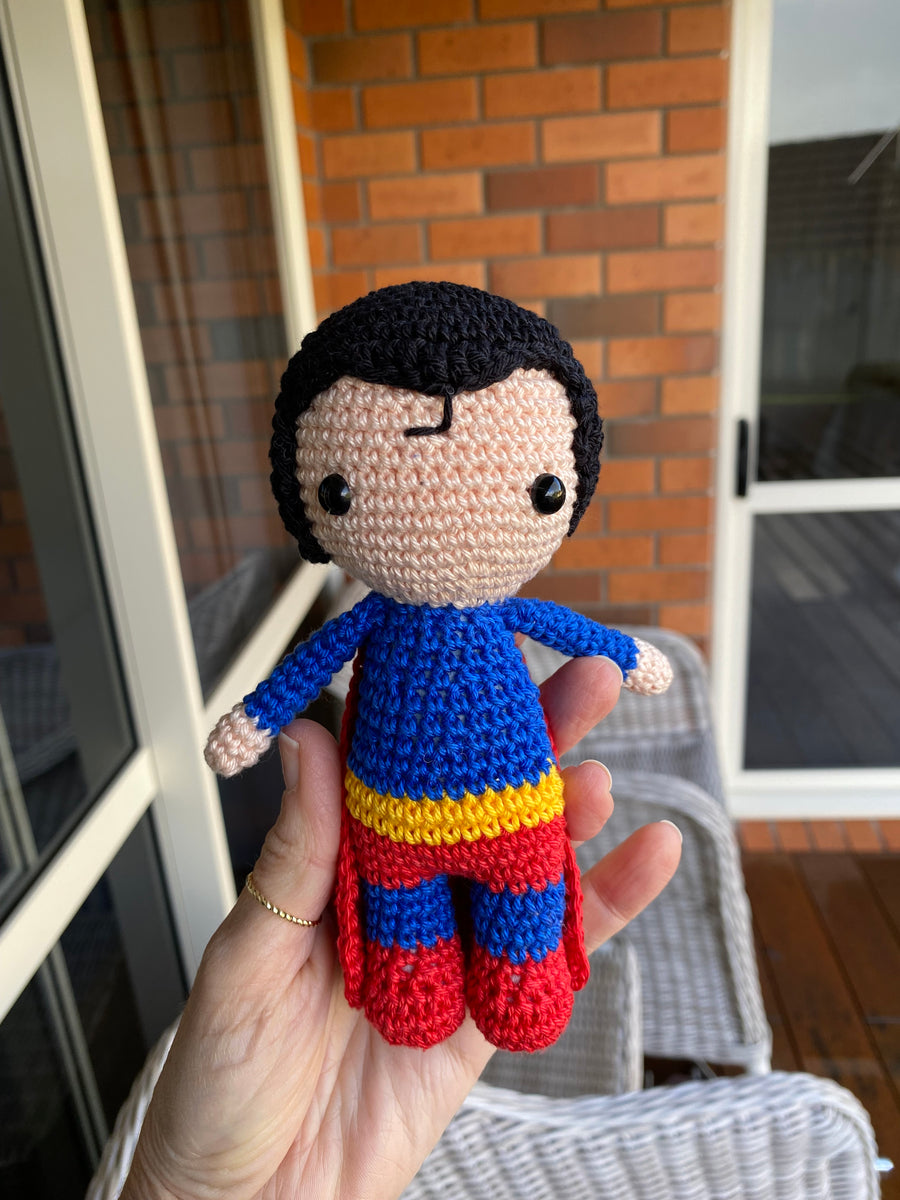 Crochet Superman – Craftykin.nz